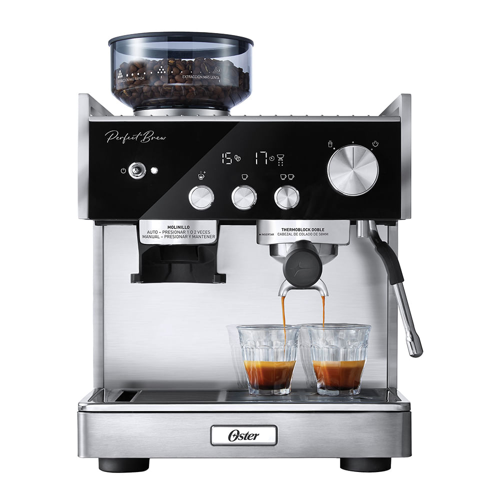 Oster® Cafetera para Espresso Perfect Brew Máxima BVSTEM7400 Oster® Cafetera para Espresso Perfect Brew Máxima BVSTEM7400